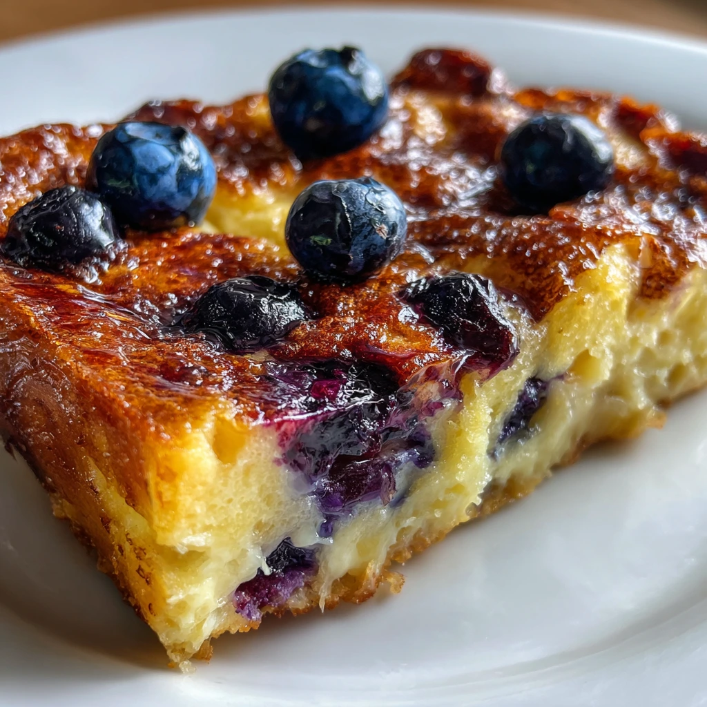 Deliciously Easy 12-Minute Mix Blueberry Pancake Casserole with Fluffy ...