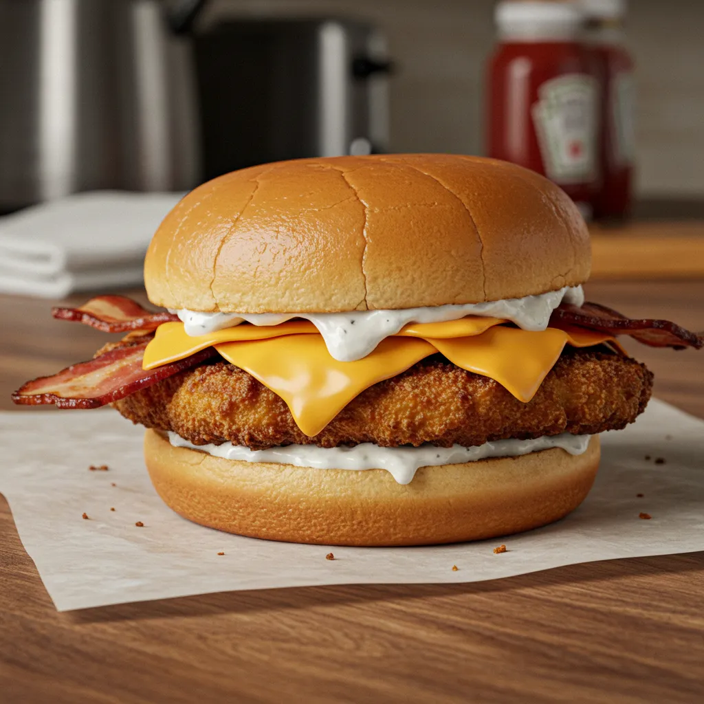 Crispy Bacon Ranch Chicken Melt: Ultimate Cheesy Chicken Sandwich ...