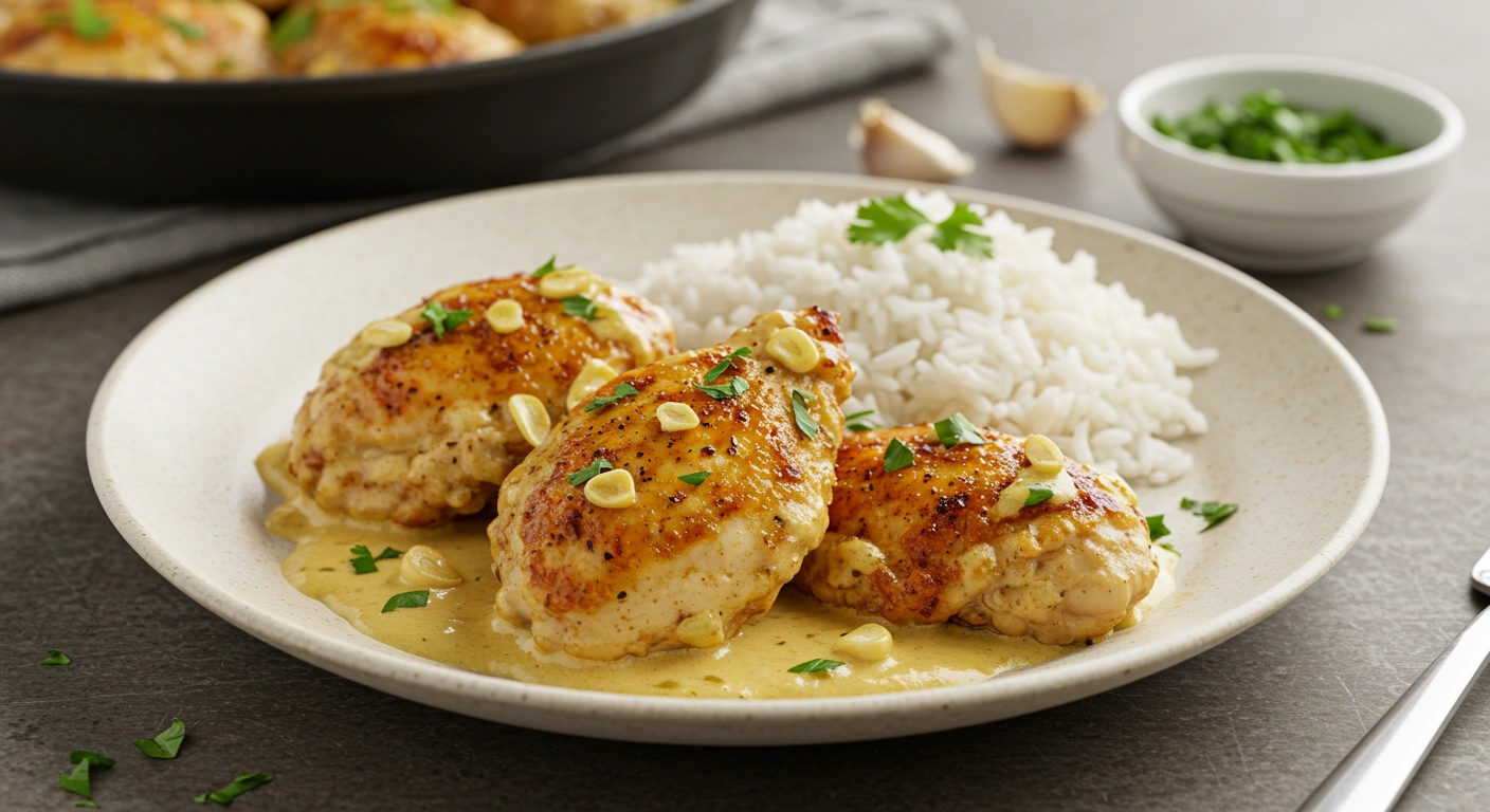 Creamy Garlic Butter Chicken | Flirt Recipes