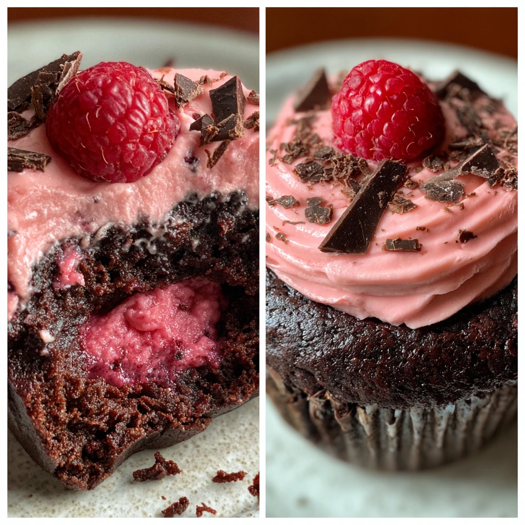 Decadent Raspberry Chocolate Lava Cupcakes with Rich Ganache | Flirt ...