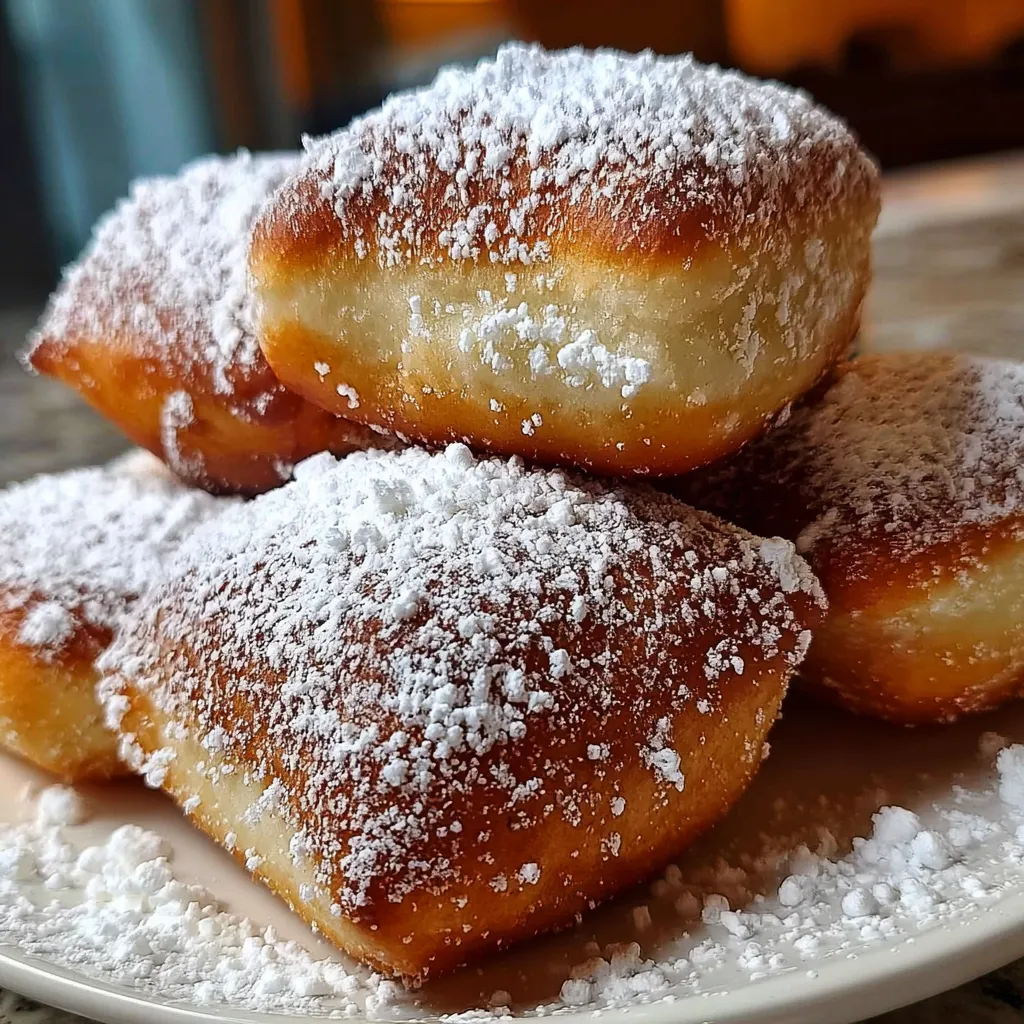Classic New Orleans Style Vanilla French Beignets with Powdered Sugar ...