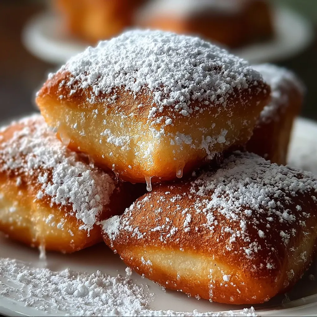 Classic New Orleans Style Vanilla French Beignets with Powdered Sugar ...