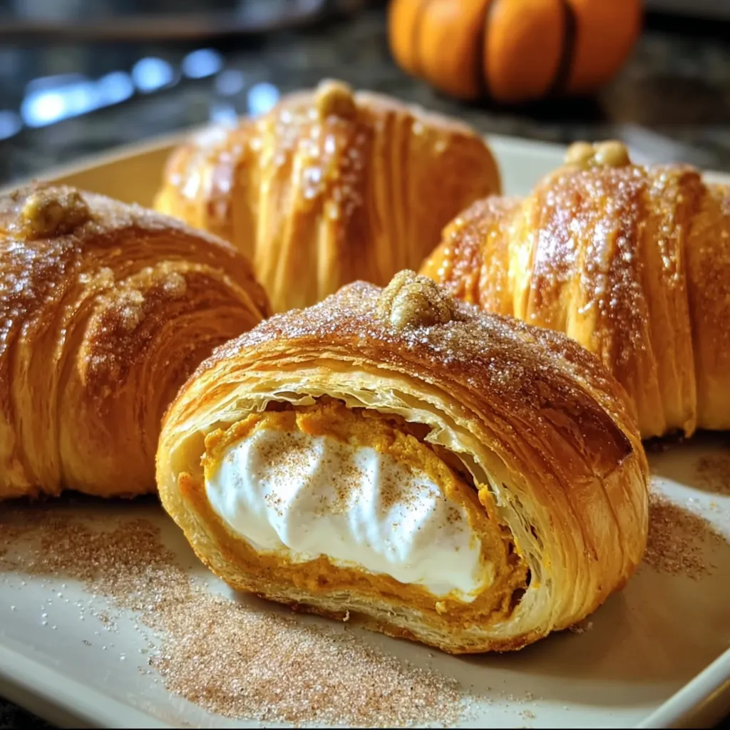 The Best Pumpkin Pie Crescent Rolls with Sweet Cream Cheese Filling and ...