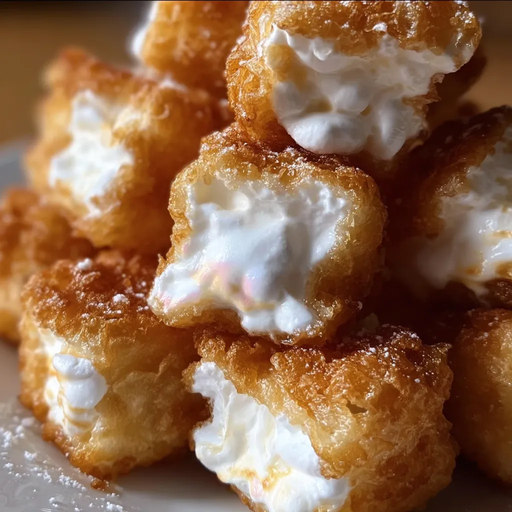 Ultimate Deep Fried Marshmallows with Golden Crispy Coating and Gooey ...