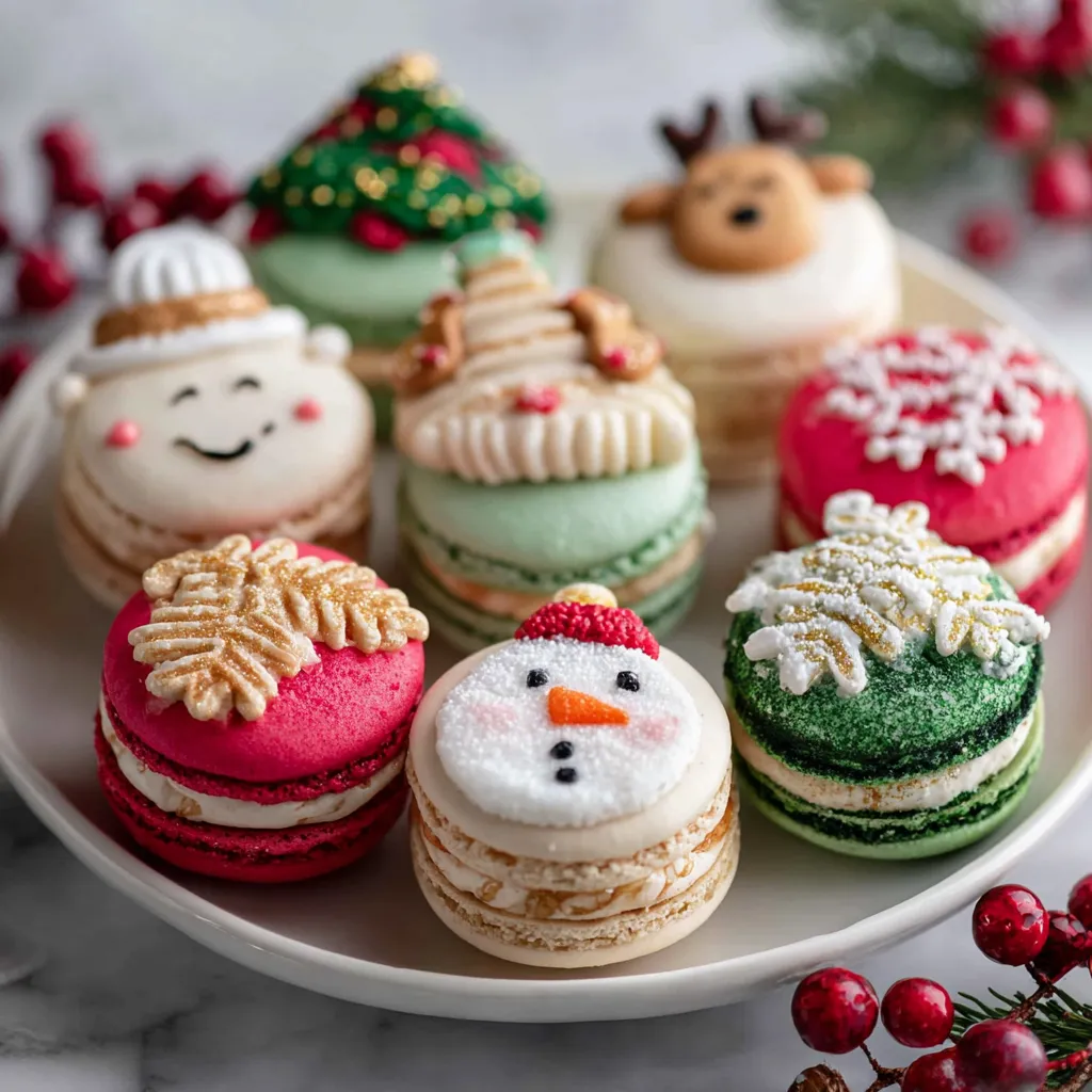 Festive Christmas Macarons with Holiday Spices and Seasonal Flavors ...